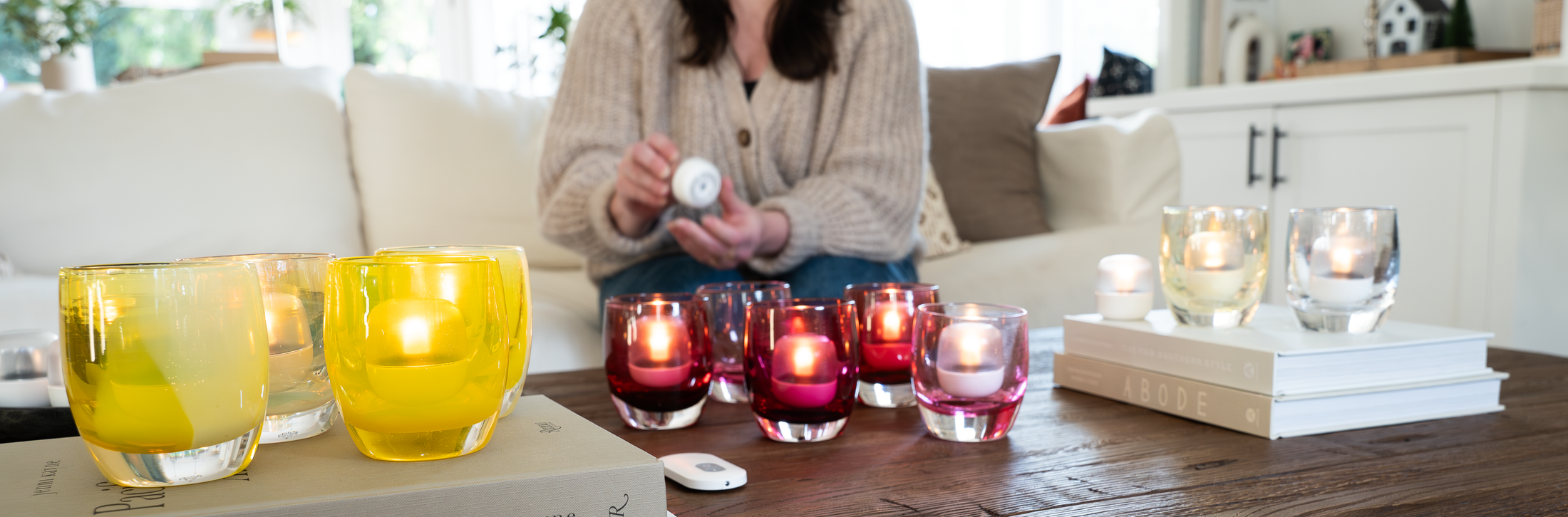 rockers | hand-blown low ball drinking glasses | glassybaby