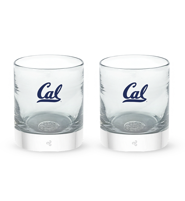 CAL rocker set | Two University of California, Berkeley hand-blown ...