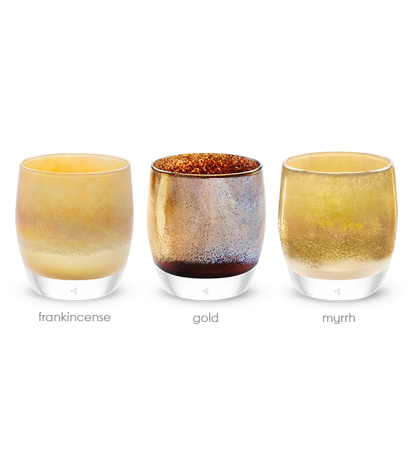 precious cargo set | hand-blown glass candle holders | glassybaby