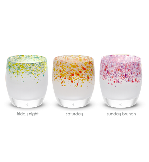 petunia | light pink hand-blown glass votive | glassybaby