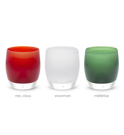 ice ice baby | holiday hand-blown glass votive set | glassybaby