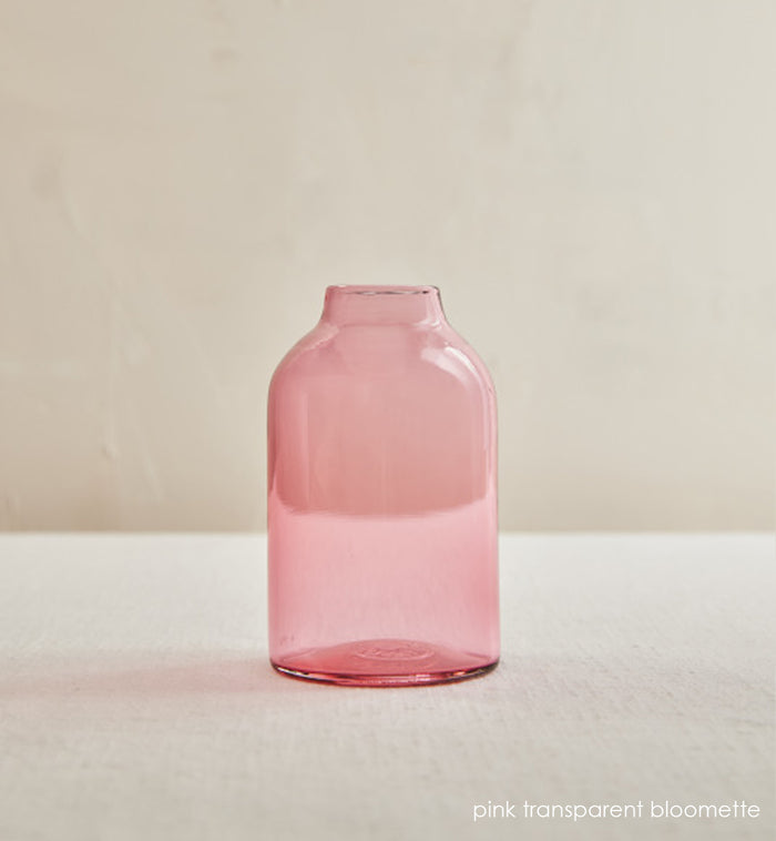 pink transparent bloomette | transparent pink hand-blown glass flower ...