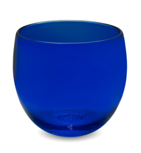 manhattan | blue hand-blown drinking glass | glassybaby