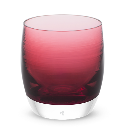 true love | cranberry pink hand-blown glass candle holder | glassybaby
