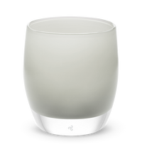 wingman | gray hand-blown glass candle holder | glassybaby